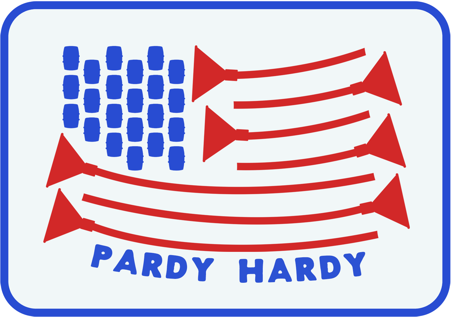 FUNNEL FLAG STICKER Pardy Hardy PARDY HARDY